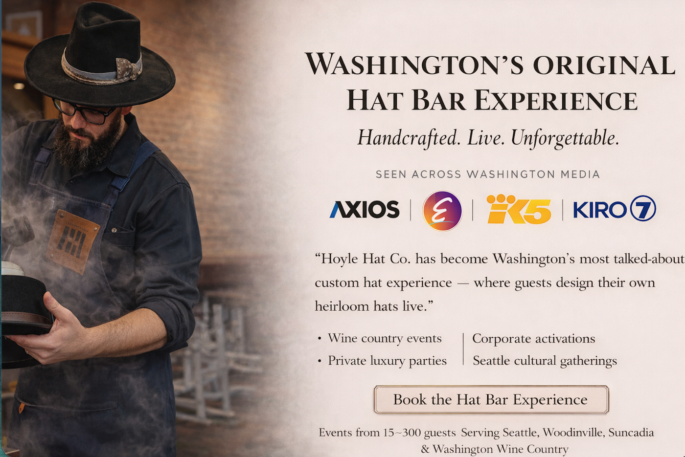 Seattle Hat Shop | Custom Hatmaker & Hat Bar Experiences | Hoyle Hat